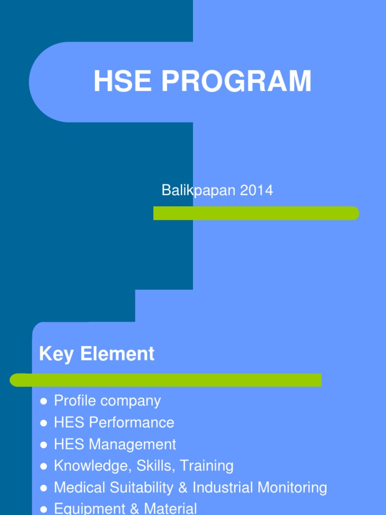 Presentation HSE Program | PDF | Audit | Risk
