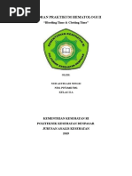 Laporan Praktikum Bleeding dan Clotting Time | PDF | Sains & Matematika