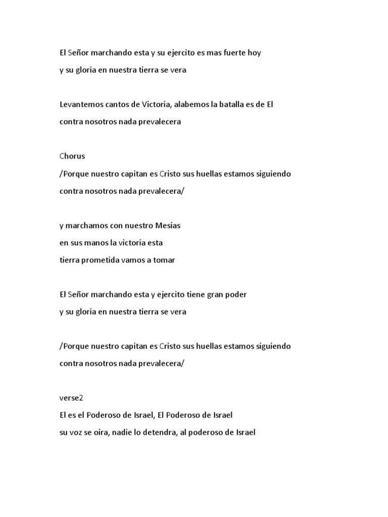 Nuestro Capitán es Cristo: Letra y Alabanza | PDF | Religión y creencia
