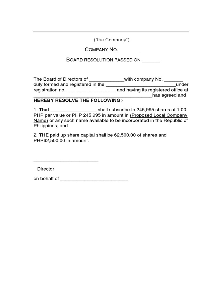 Board of Reso - Sample | PDF | Finance & Money Management
