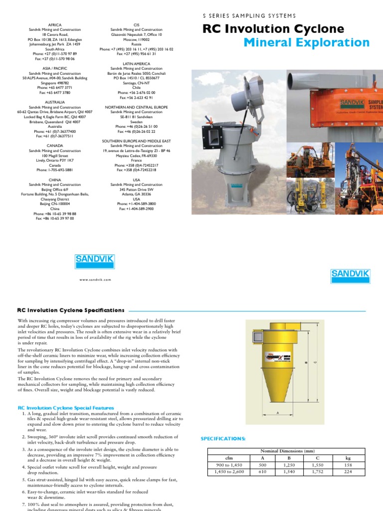 Mineral Exploration: RC Involution Cyclone | PDF | Drilling Rig | Nature