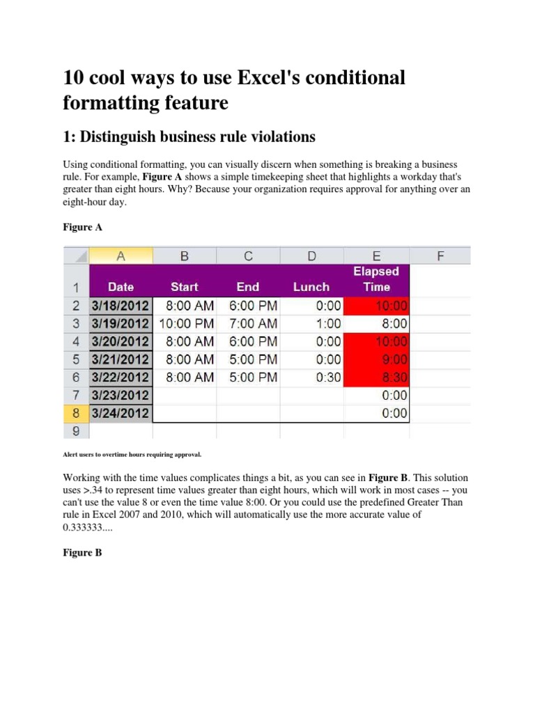 10 Cool Ways To Use Excel Conditional Formating | PDF | Microsoft Excel | Inventory