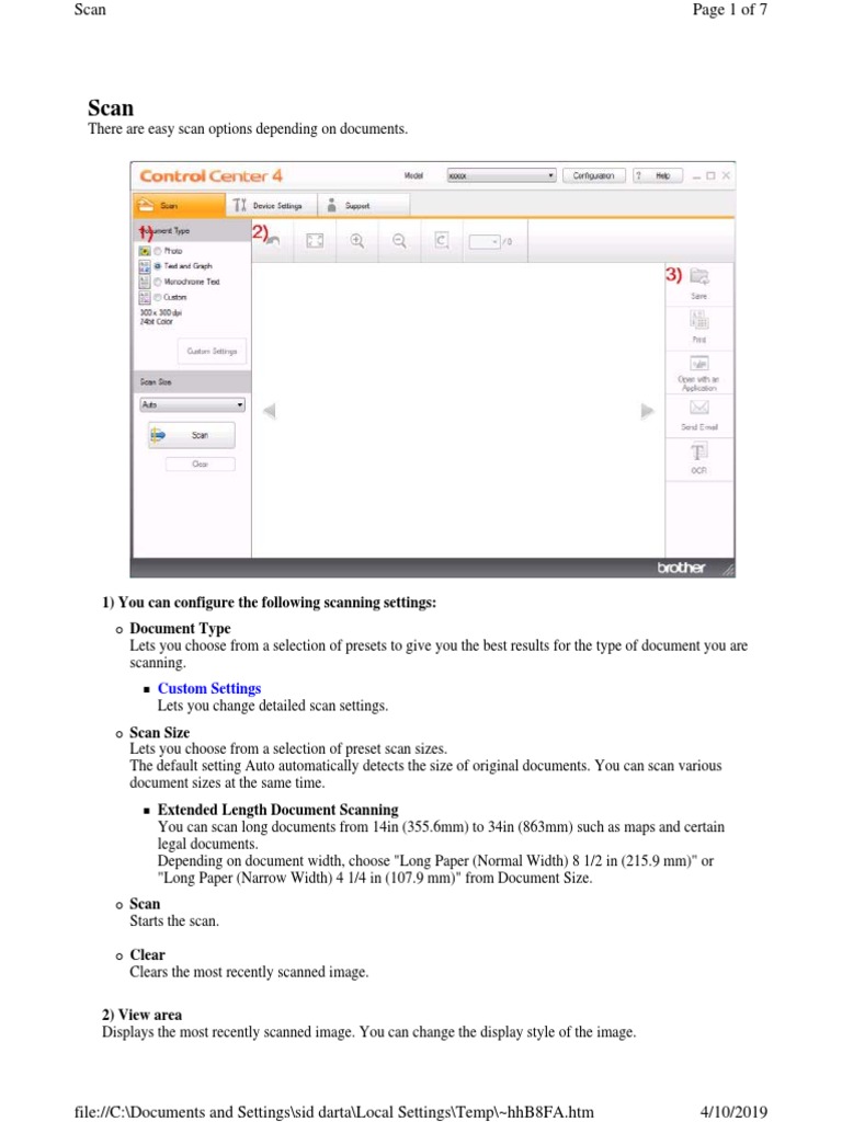 Brother Control Center 4 Manual | PDF | Image Scanner | Optical ...