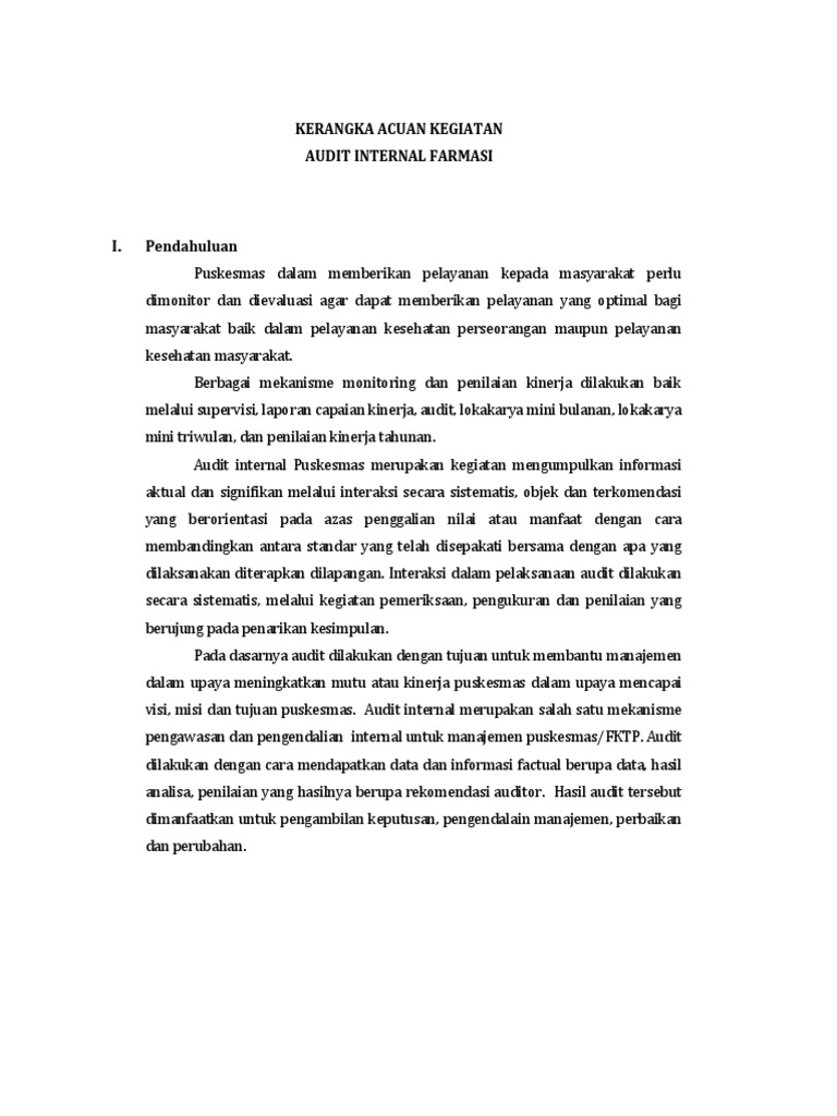 Kak Audit Farmasi Pdf