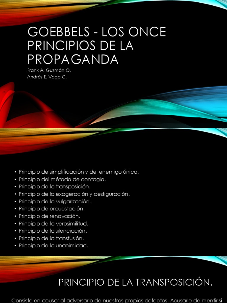 Goebbels - Los Once Principios de La Propaganda | PDF | Propaganda ...