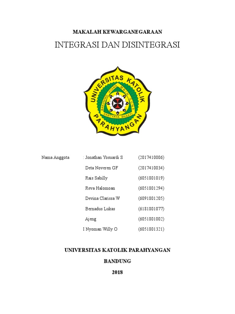 Integrasi Dan Disintegrasi | PDF