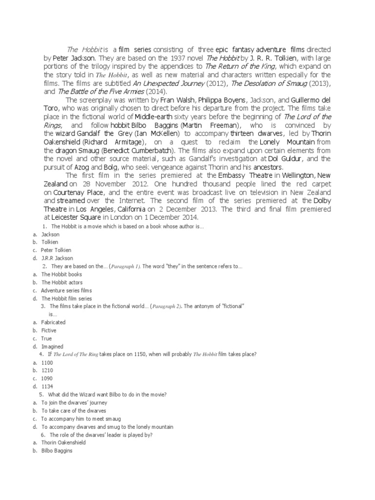 The Hobbit | PDF | Middle Earth Books | J. R. R. Tolkien