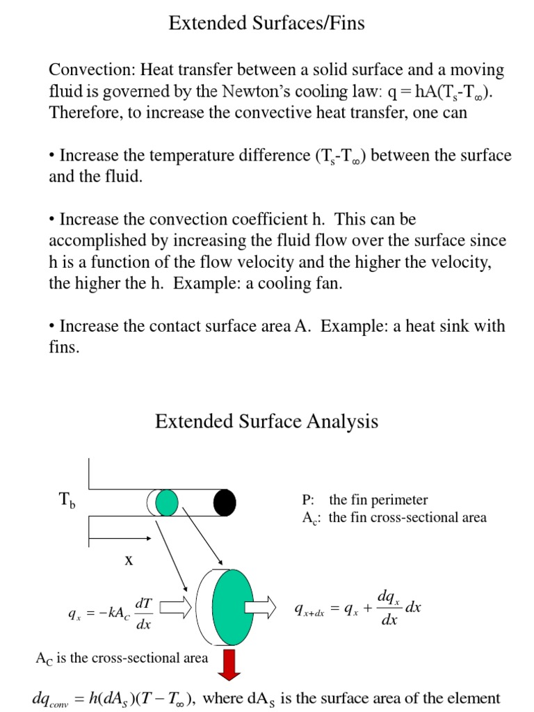 Extended Surfaces/Fins | PDF | Heat Transfer | Heat