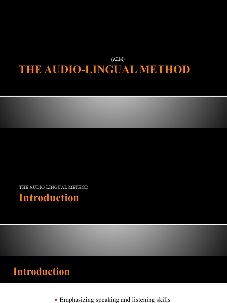 The Audio Lingual Method | PDF | Applied Linguistics | Behavior ...