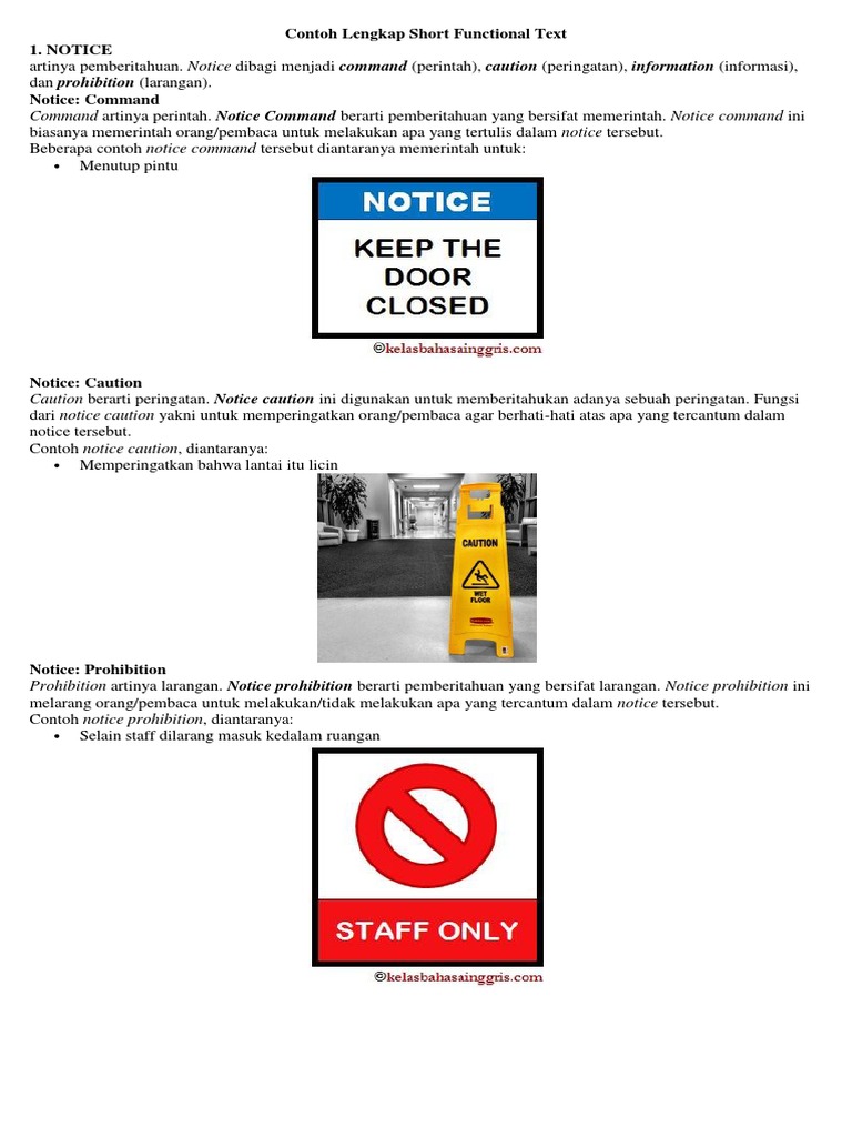 Contoh Lengkap Short Functional Text | PDF