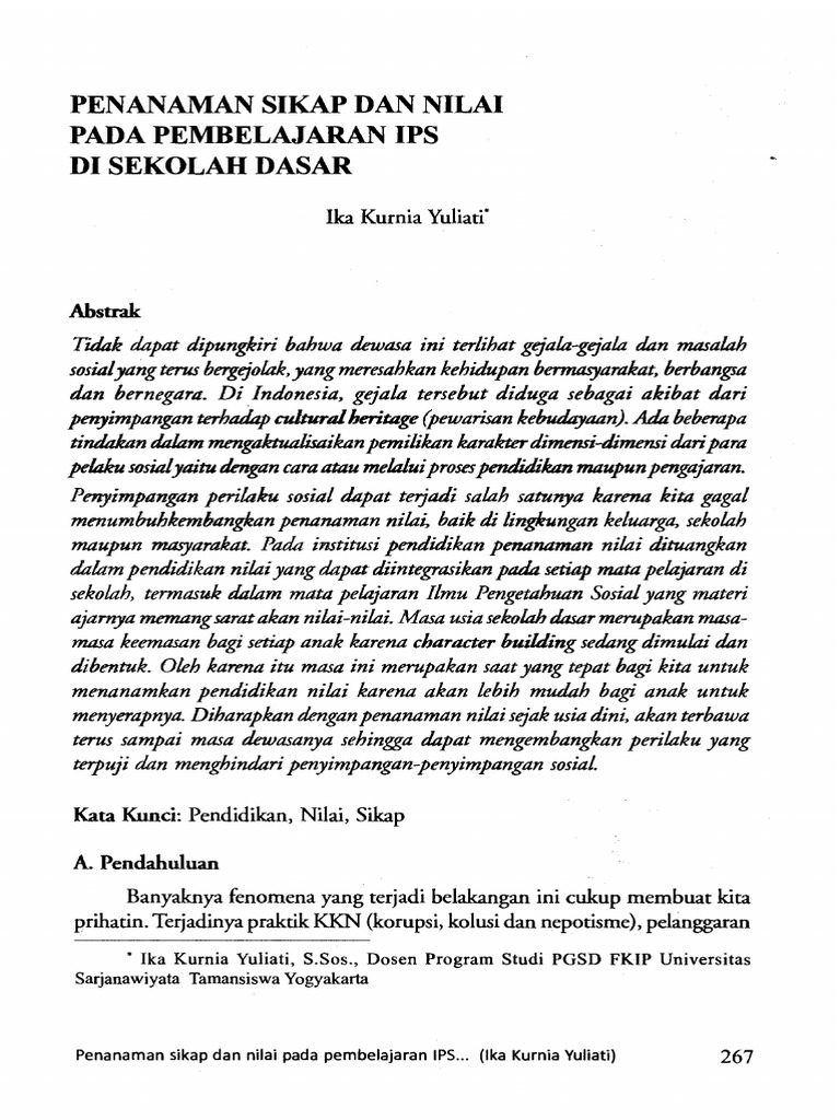 Nilai & Sikap di Pembelajaran IPS | PDF | Ilmu Sosial | Kesehatan Holistik