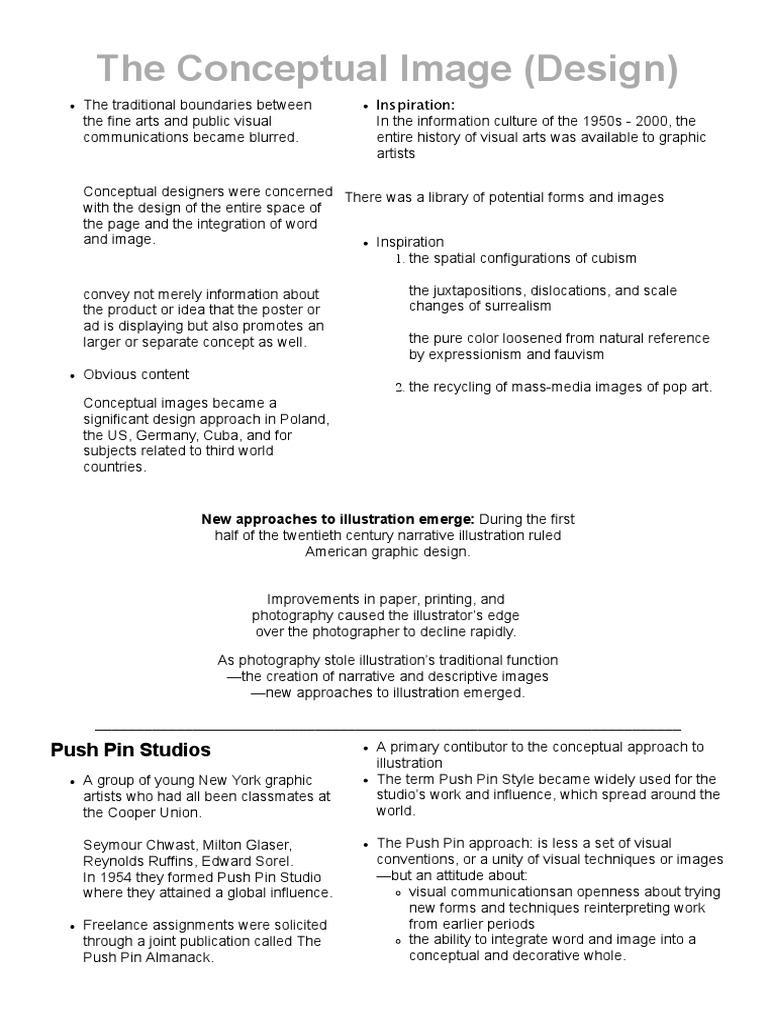 The Conceptual Image (Design) : Push Pin Studios | PDF | Graphic Design ...