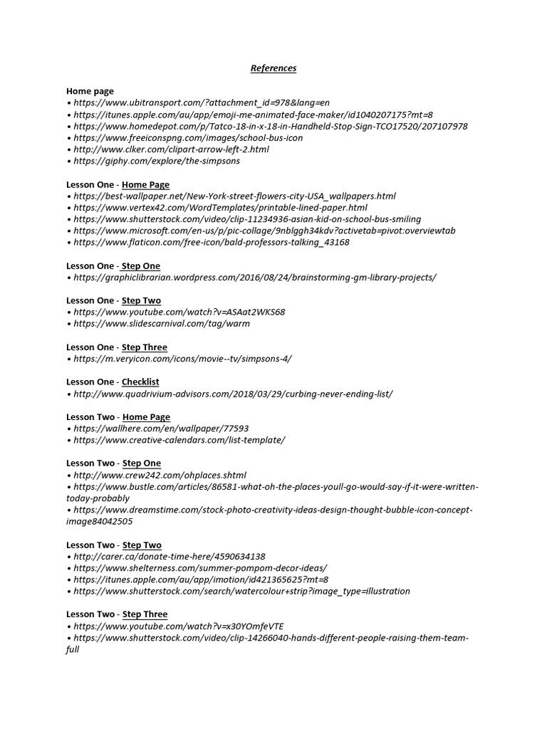 SEO-Optimized Reference Links List | PDF