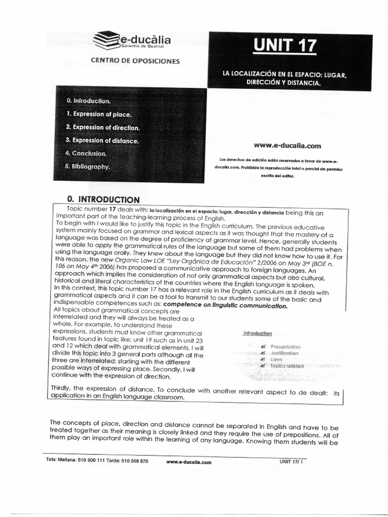 Tema 17 Oposiciones Secundaria Inglés | PDF