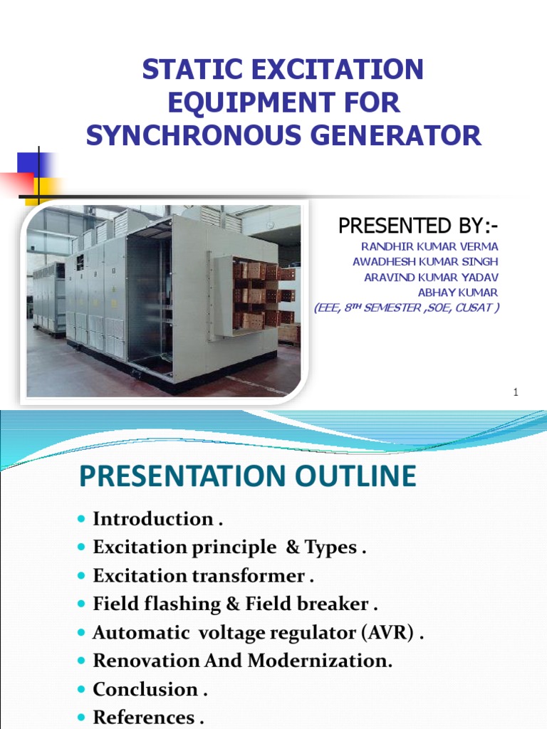 Static Excitation System Guide | PDF | Amplifier | Rectifier