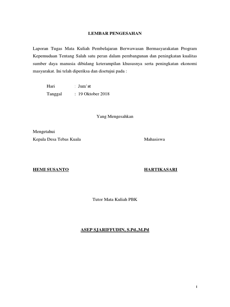 Contoh Tugas PBK | PDF
