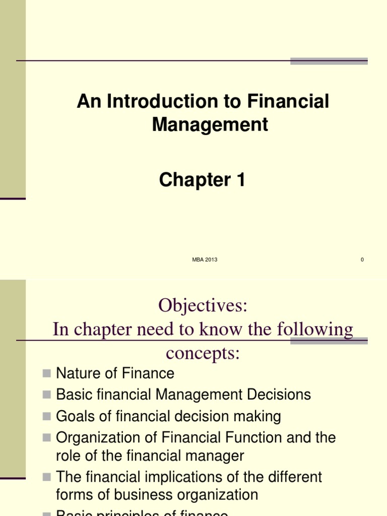 Introduction To Financial Management | PDF | Partnership | Corporations
