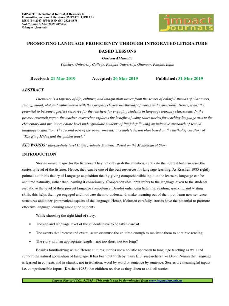 Hum - Promoting Language | PDF | Narrative | Second Language