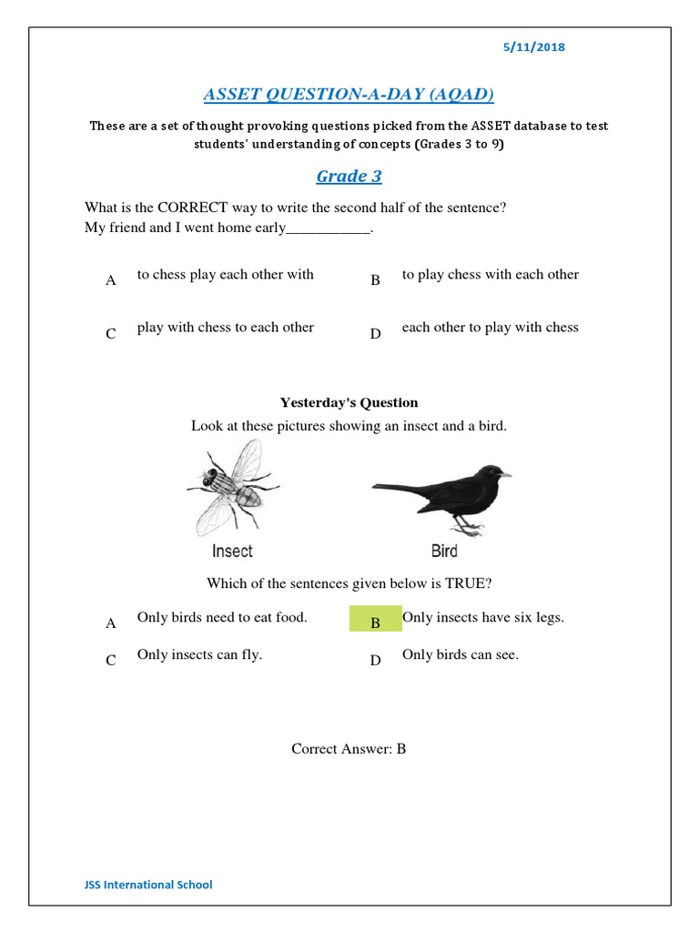 Asset question-a-day provides thought-provoking questions | PDF