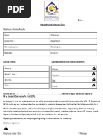 Laptop Issue Form Sample | PDF | Laptop | Employment