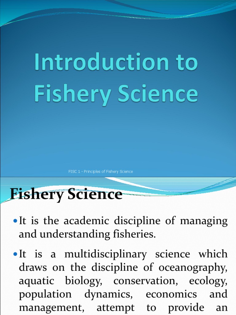 Lec 1 Introduction To Fishery Science | PDF | Fish | Trawling