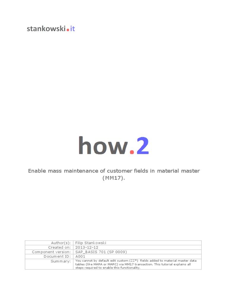 MM17 Add Use Data | PDF | Pointer (Computer Programming) | Database Transaction
