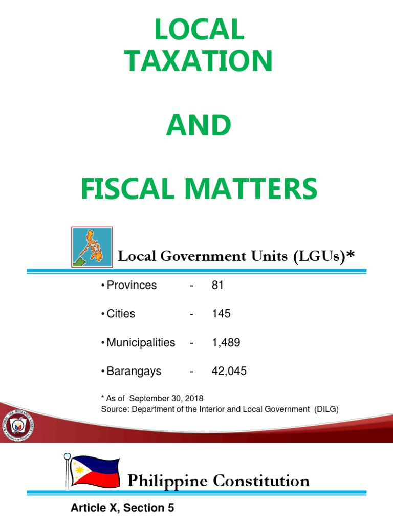 Local Taxation AND Fiscal Matters | PDF | Real Property | Taxes