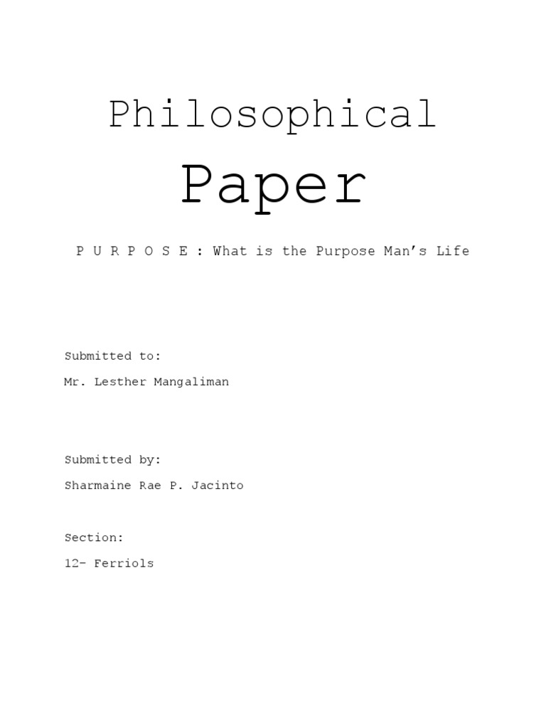 Philo Paper | PDF