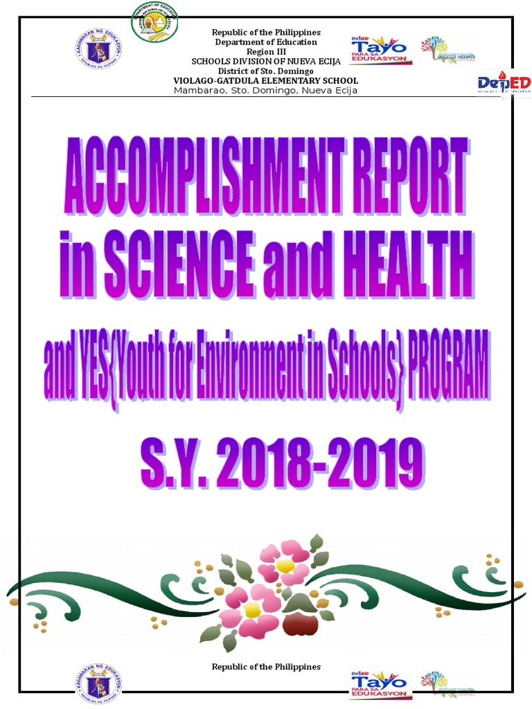 Accomplishment Report in Science | PDF | Goal | Teachers