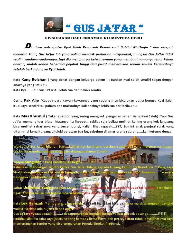 GUS JAFAR MENCERITAKAN MASA LALUNYA | PDF