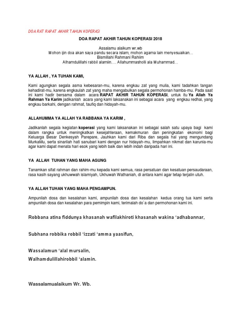 Contoh Pembukaan Mc Rapat Sekolah - Delinewstv