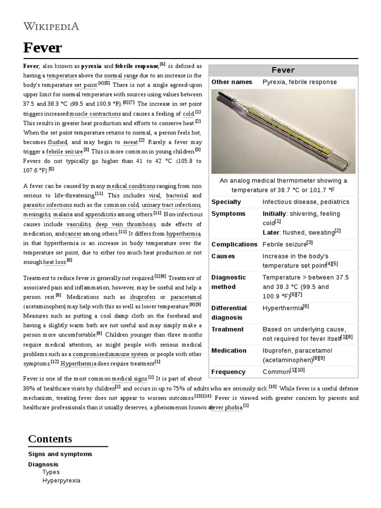 Fever | PDF | Fever | Diseases And Disorders