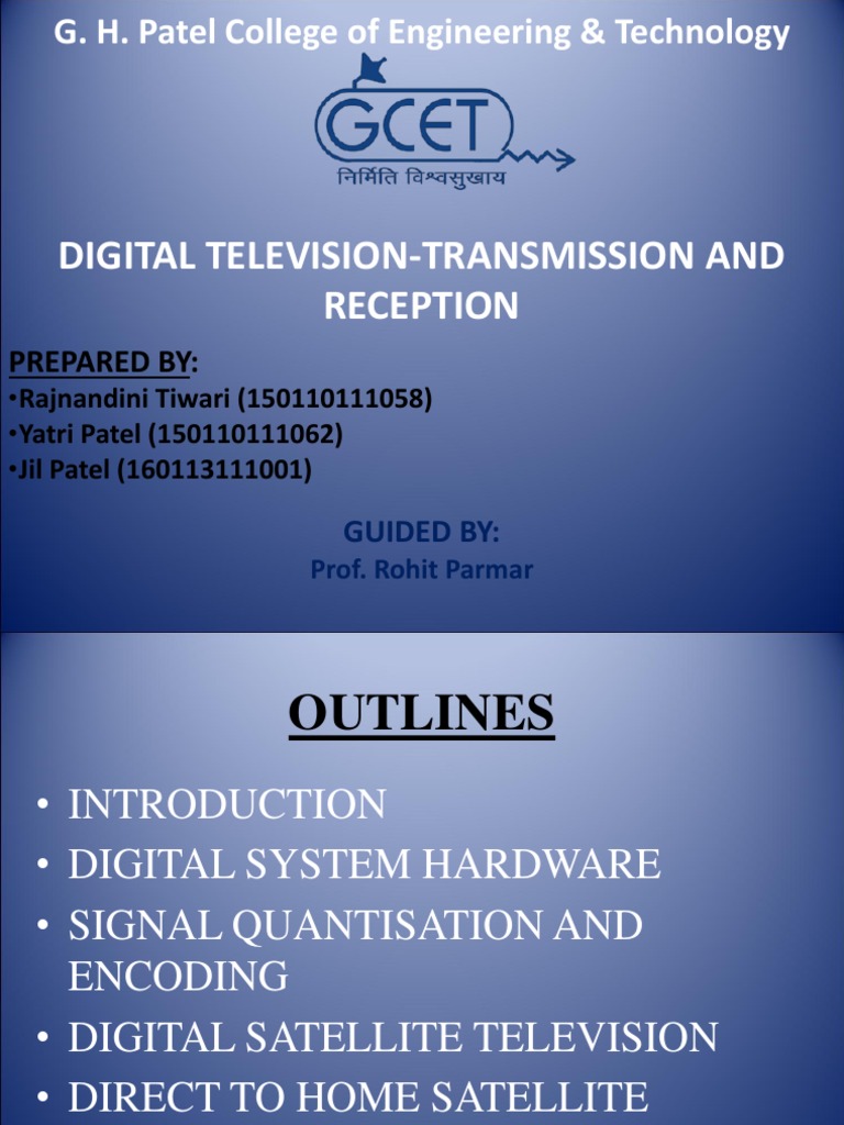Digital Television-Transmission and Reception: Prepared by | PDF ...