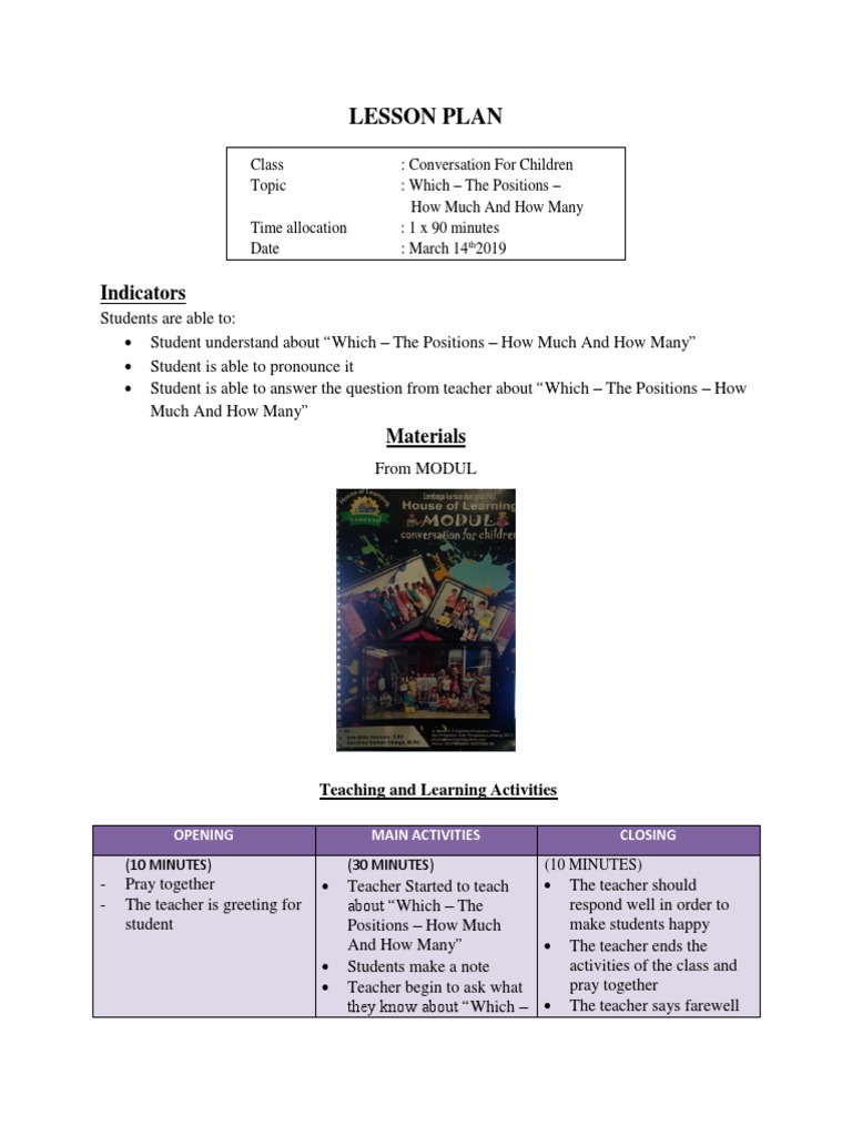 Lesson Plan: Indicators | PDF