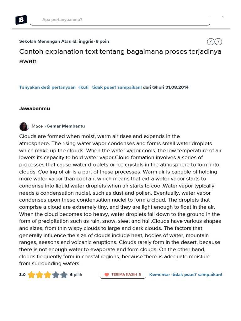 Contoh Explanation Text Tentang Gunung Meletus Bahasa Inggris | PDF