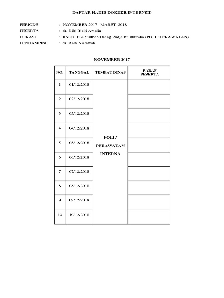Contoh Absen | PDF