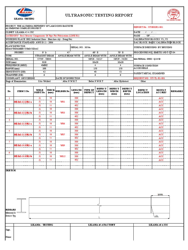 Report NDT r1 | PDF | Welding | Construction