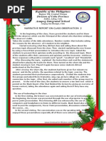 Reflection Notes Cot # 1: Don Mariano C. San Juan High School | PDF ...