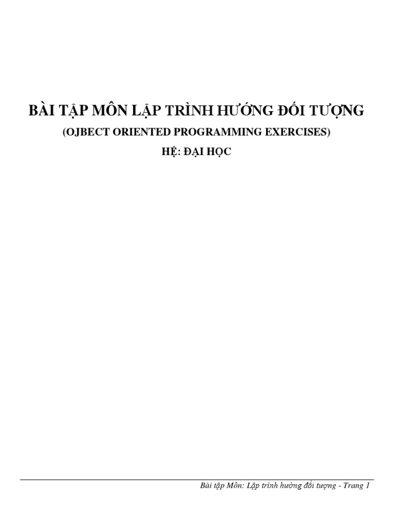 Bai Tap OOP | PDF