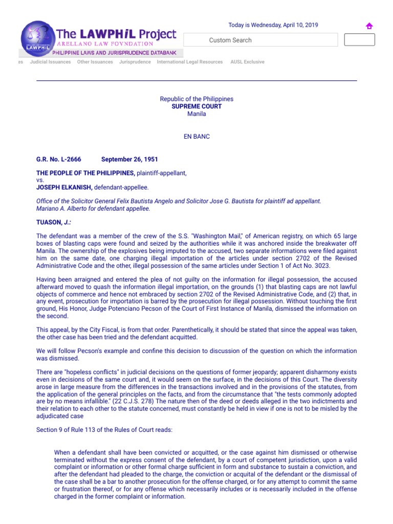 G.R. No. L-2666 | PDF | Acquittal | Prosecutor