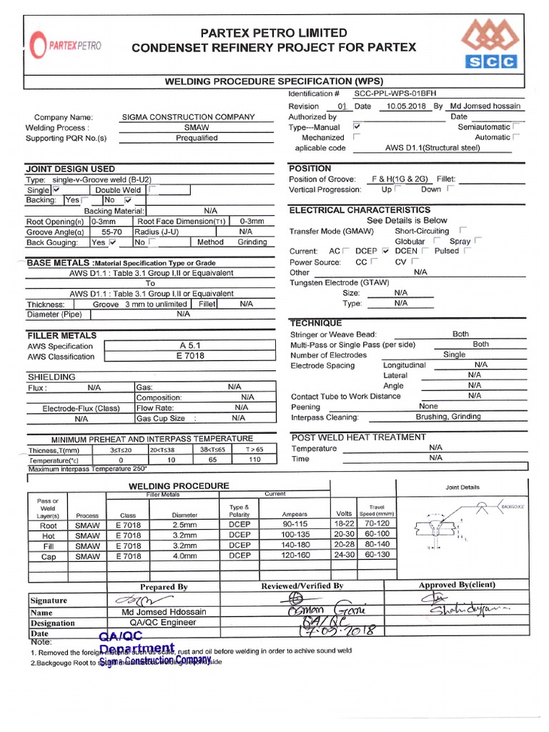 Structural Steel WPS | PDF