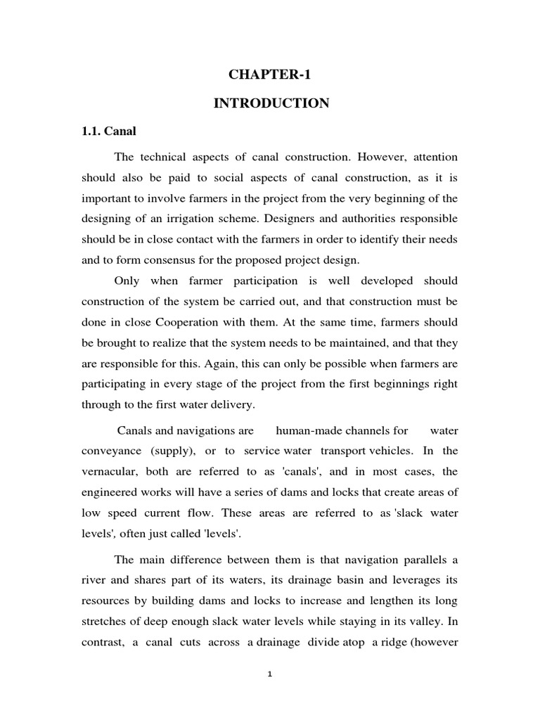 Design of Navigational Canal For National Waterway Project PDF | PDF ...