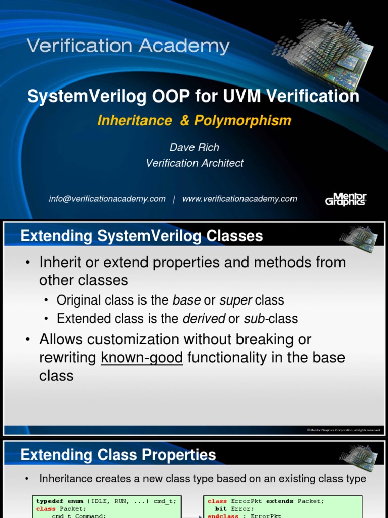 Verification Academy - UVM OOP Basics | PDF | Class (Computer Programming) | Method (Computer ...