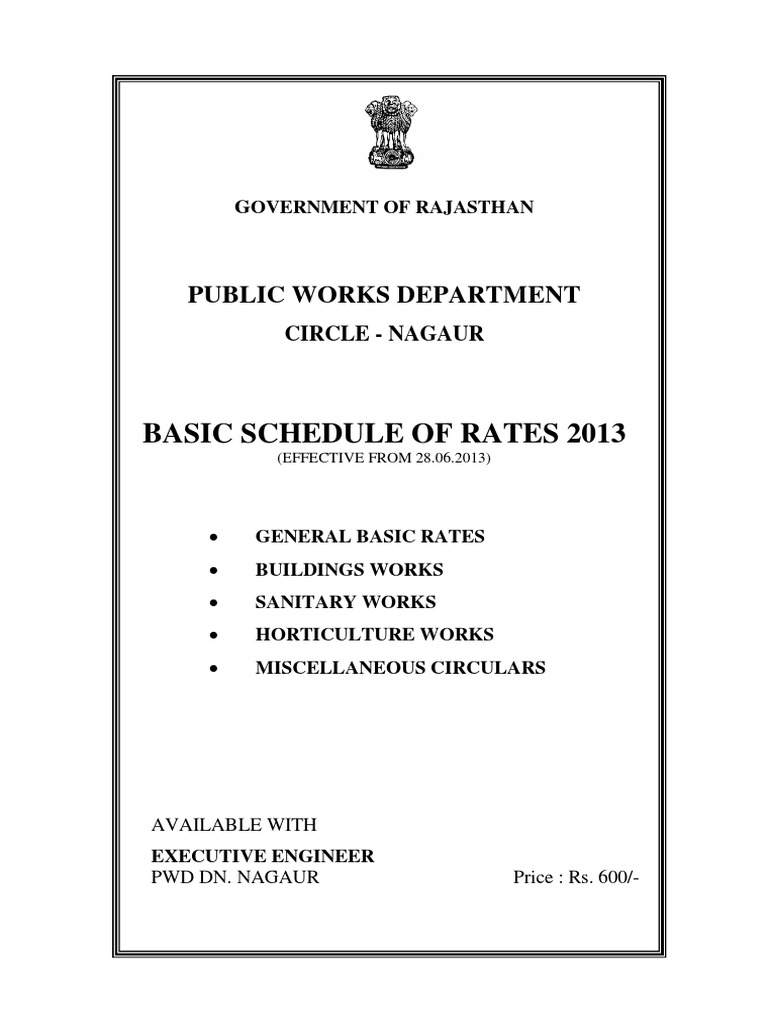 Government of Rajasthan Public Works Dep PDF | PDF | Paint | Door