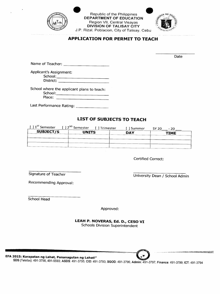 Permit To TEACH | PDF