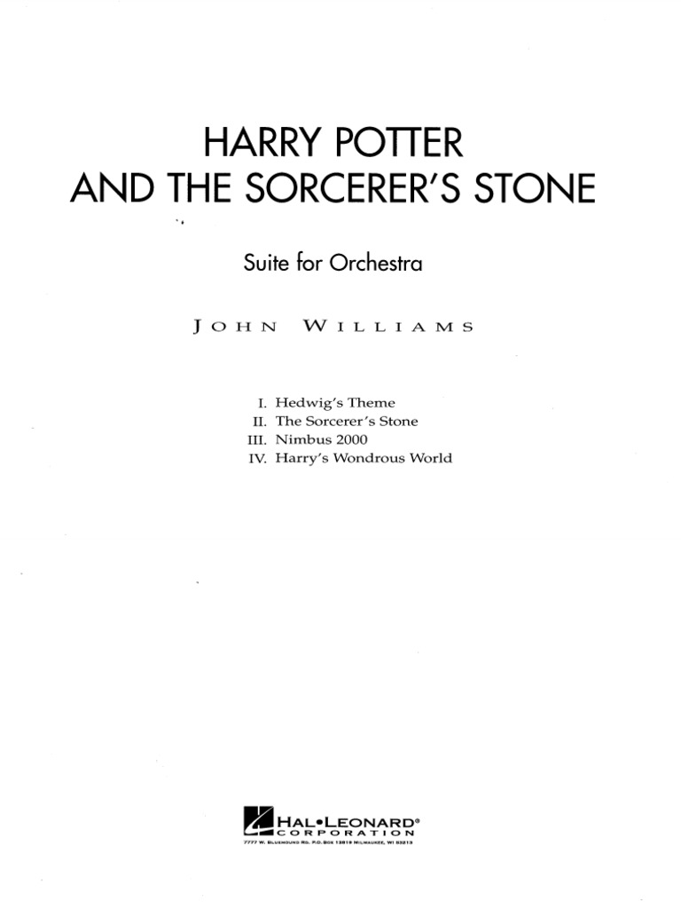 Harry Potter and The Sorcerers Stone - Score PDF | PDF