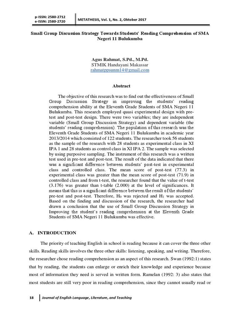 464 943 1 SM | PDF | Reading Comprehension | Reading (Process)