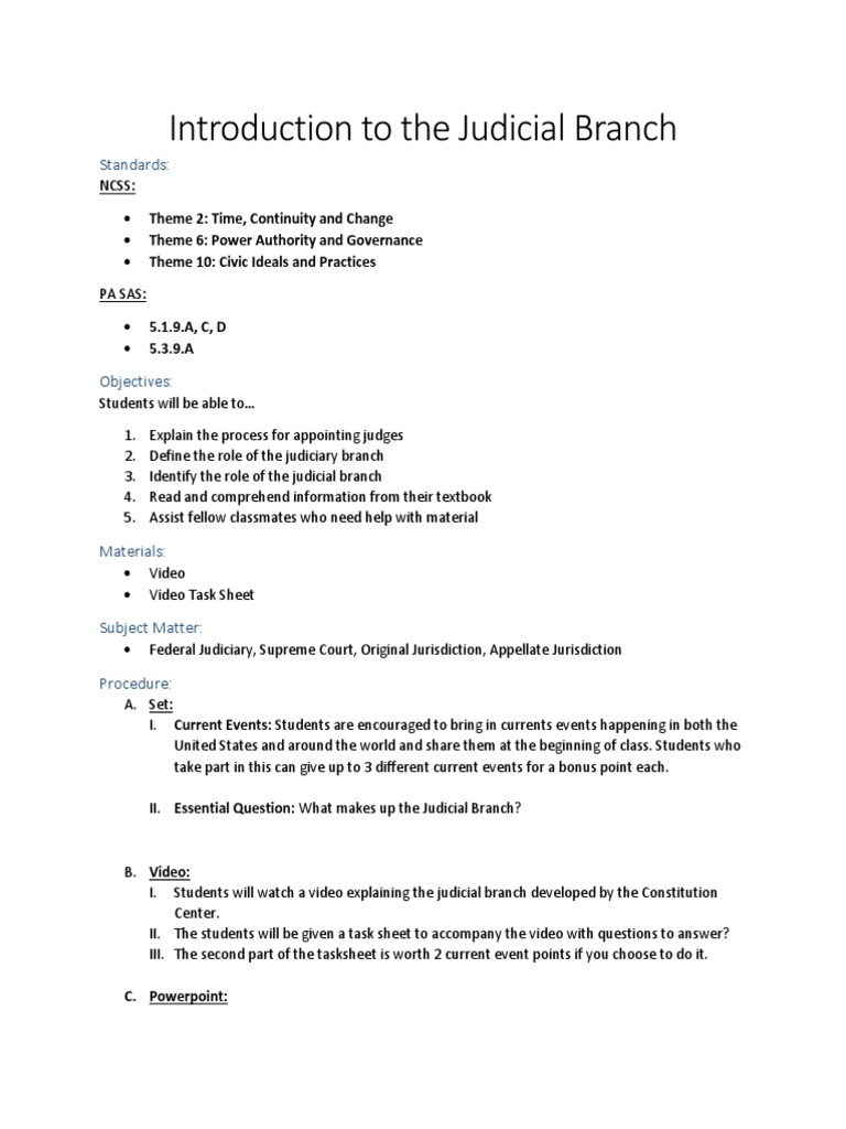 Judicial Branch Unit | PDF | Judiciaries | Supreme Courts