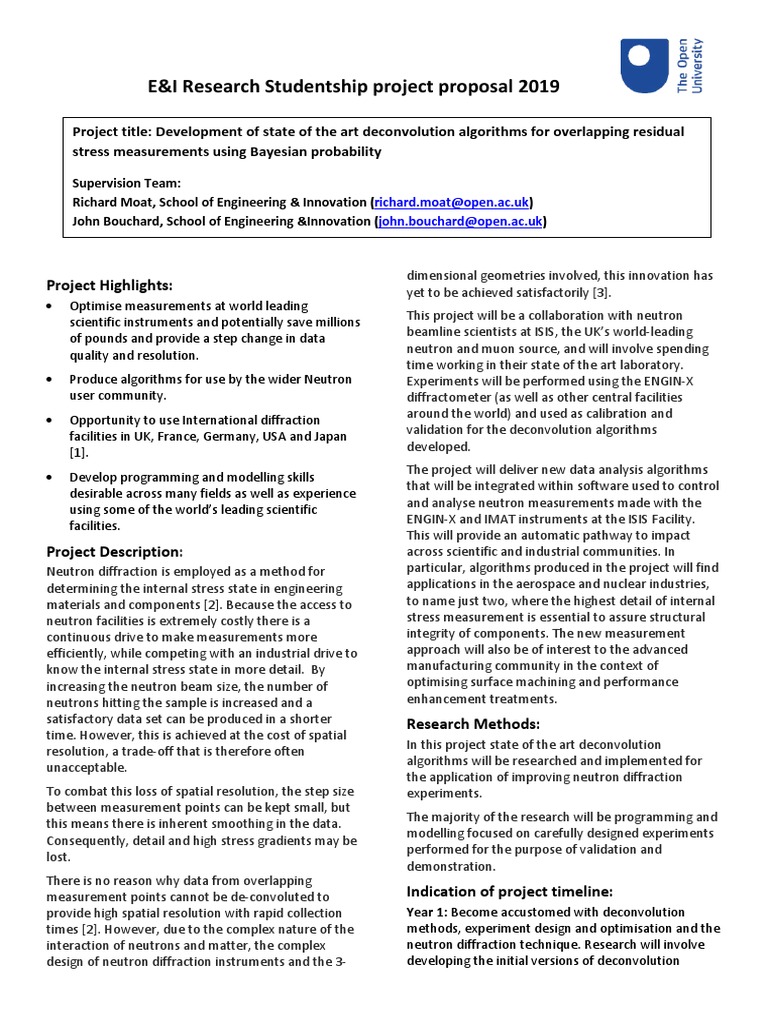 E&I Research Studentship Project Proposal 2019 | PDF | Angular ...