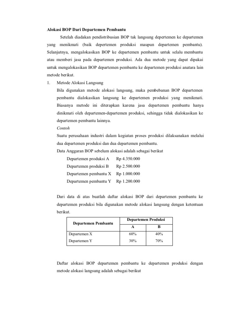 Contoh Soal Bop | PDF